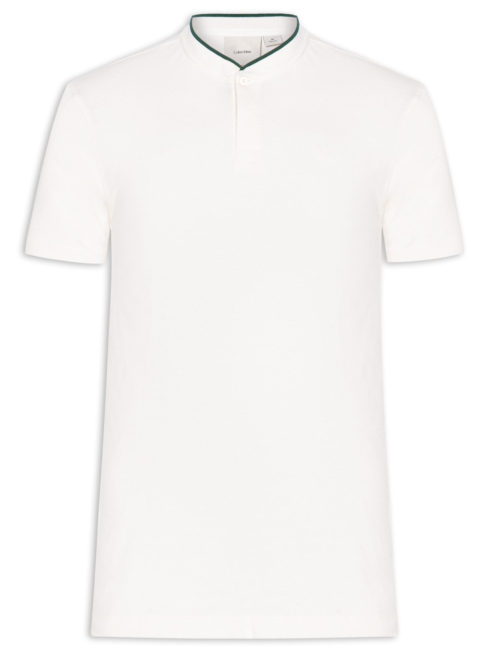 Polo Masculina Slim Gola Portuguesa - Branco - Calvin Klein