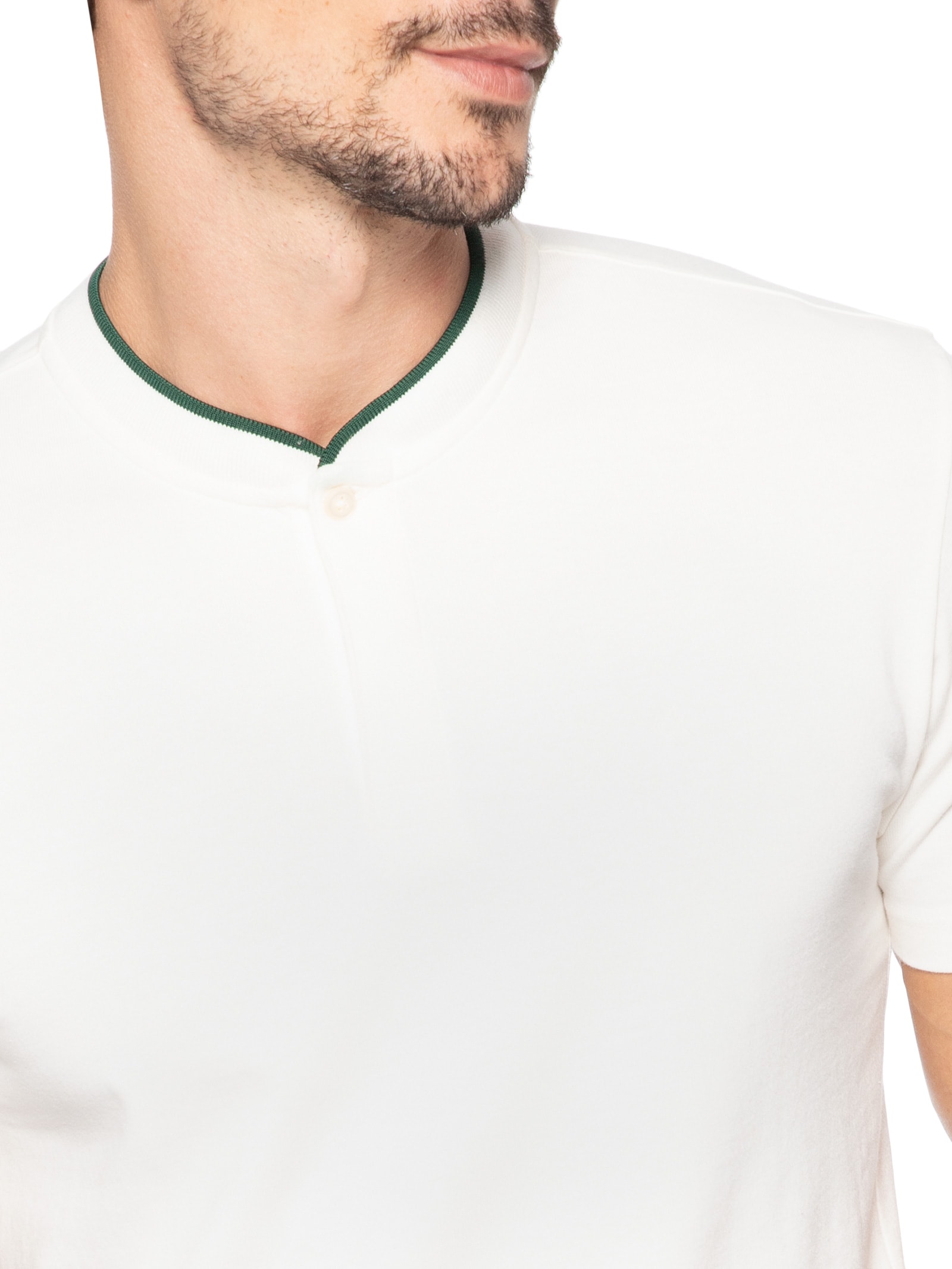 Polo Masculina Slim Gola Portuguesa - Branco - Calvin Klein