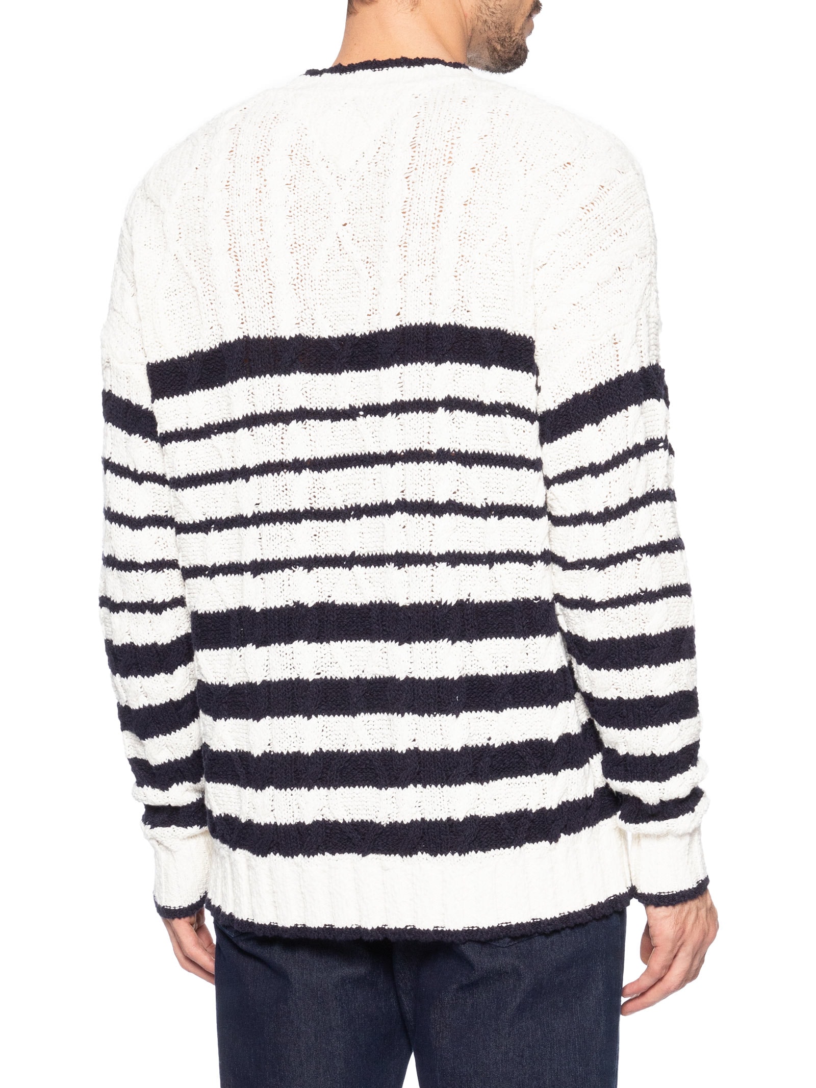 Suéter Masculino Breton Flag Tricot Trançado - Branco - Tommy Hilfiger